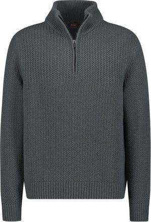 Boss Orange by Hugo Boss BOSS Orange Herren Troyer gr&uuml;n unifarben