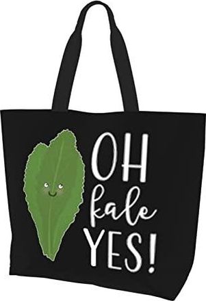 AOOEDM Oh Kale No Ladies Canvas Tote Sac &agrave; provisions r&eacute;utilisable