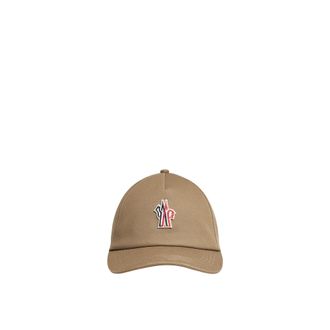 Moncler Moncler Cotton Gabardine Baseball Cap, Men, Brown, Size: One Size