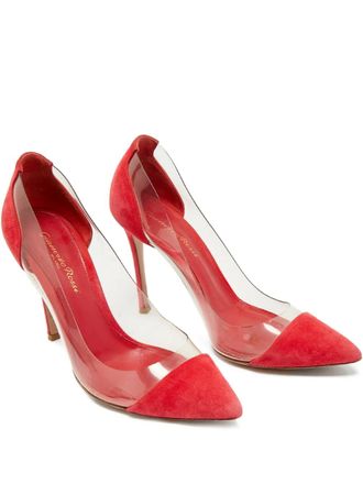 Gianvito Rossi escarpins Plexi en daim - Rouge
