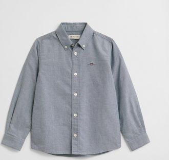GANT Kinder Shield Oxford-Hemd (110/116) NAVAL Blau