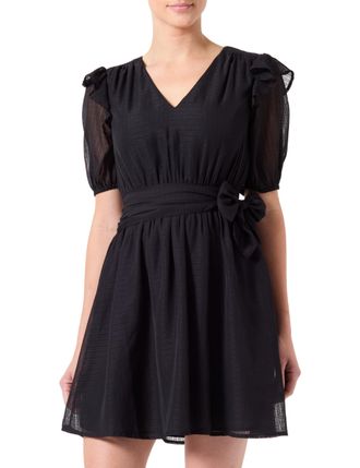 Scotch & Soda Womens Ruffled mini Dress, Evening Black, 32