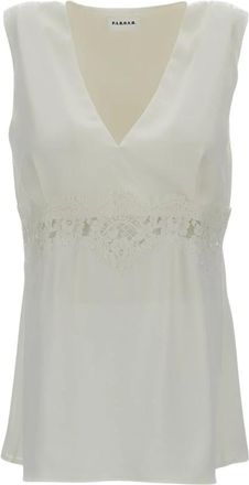 P.A.R.O.S.H. P.a.r.o.s.h., Femme, Tops, Blanc, Taille: 36 FR Lace Blouse