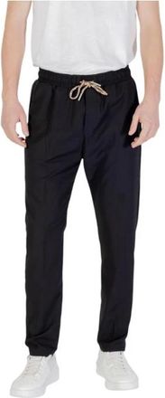 Gianni Lupo Homme, Pantalons, Noir, Taille: XL Pantalon en Polyester Noir