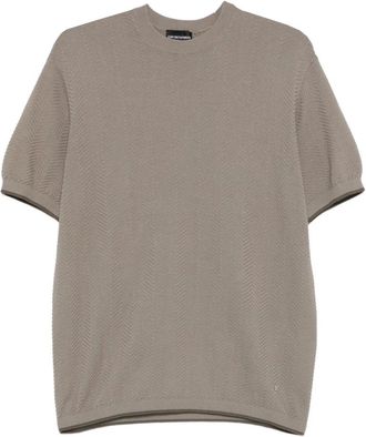 Emporio Armani Homme, Pulls, Gris, Taille: M T-shirt &agrave; col rond