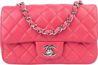 Chanel Crossbody Bags - Chanel Quilted Lambskin Single Flap Crossbody Bag - Gr. unisize - in Rot - f&uuml;r Damen