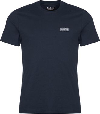 Barbour T-Shirt Charlie mit gummiertem Label-Schriftzug, Slim Fit in
