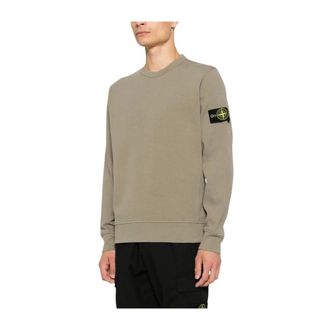 Stone Island Homme, Sweatshirts et sweats &agrave; capuche, Beige, Taille: XL SweaT-shirt col rond gaufr&eacute;