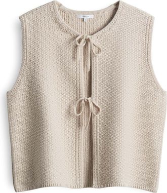 OPUS Damen Weste | Strickweste DEMILI mit Binde Detail natural glaze, M