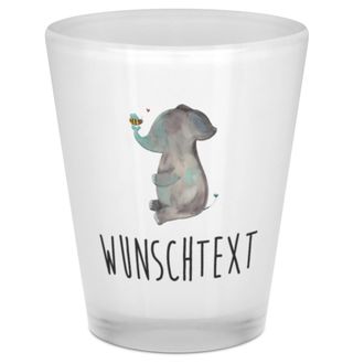 Mr. & Mrs. Panda Personalisiertes Schnapsglas Elefant Biene - Personalisierte Geschenke, Personalisieren, Liebesspruch, Heiratsantrag, Liebe, Geschenk, Hochzeitsgesche