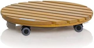 Lechuza Rolluntersetzer Natural Wood 40 Round Eukalyptusholz, Ø 40 x 7 cm, 16783