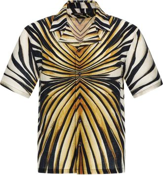 Roberto Cavalli chemise à imprimé graphique - Jaune