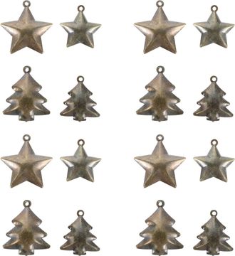 Soimiss 20st&uuml;cke Vintage Metallglocken Mini Bronzeglocken mit Stern Ausschnitt Rustikale Bastelglocken f&uuml;r Weihnachtsdeko und Windspiele Kleine Dekorative Gl&ouml;