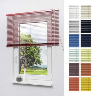 Lysel Outlet Alujalousie 25mm in Rot in den Maßen (B x H) 140cm * 160cm