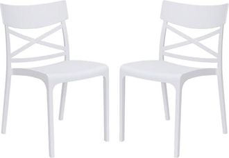 Gardenia Croix St&uuml;hle, Polypropylen, Wei&szlig;, 2