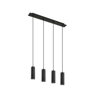 Lindby Esstisch Pendelleuchte, H&auml;ngeleuchte Metall schwarz H&auml;ngelampe 4x GU10 max. 35W ohne Leuchtmittel Esszimmer K&uuml;che Wohnzimmer