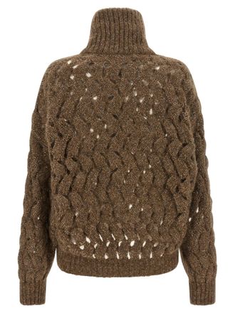 Brunello Cucinelli Dazzling Waves Cardigan - Brown
