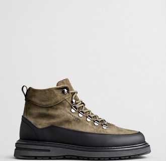 GANT Herren Mittelhoher Hillprep Stiefel aus Veloursleder (40) COUNTRY Grün