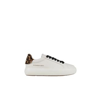 Alexander Smith Soho Donna aus glattem wei&szlig;em Leder und Ferse aus geflecktem Ponyhaar - - Shoes - Damen - Wei&szlig; - 36 EU
