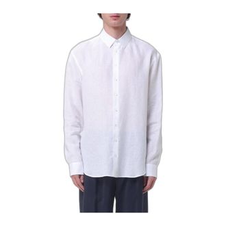 Giorgio Armani Chemise Classique en Lin - Homme - Chemises - Blanc - Taille: XL