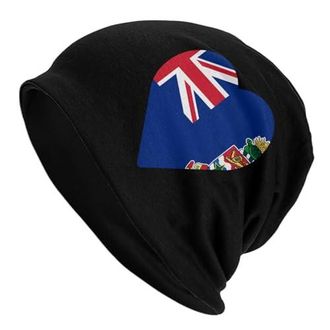 Generic Homme Femme Bonnet &Agrave; Revers Coeur du Drapeau des &Icirc;les Ca&iuml;mans Bonnet dhiver Doux Bonnets Tricot&eacute; Chaud Bonnets De Ski pour Patinage Ski Hiver