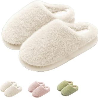 Generic Pantoufles dhiver &Agrave; Plateforme pour Femmes, Chaussons Dint&eacute;rieur Chauds Et Moelleux Antid&eacute;rapants pour Lext&eacute;rieur Pantoufles De Chambre Confortables L