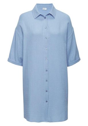 Beach Time Longbluse lange Hemdbluse aus Musselinware