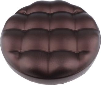 Perfeclan Runde Sitzkissen Lederkissen Sitzpolster Sessel Stuhle Bar Hocker, Braun