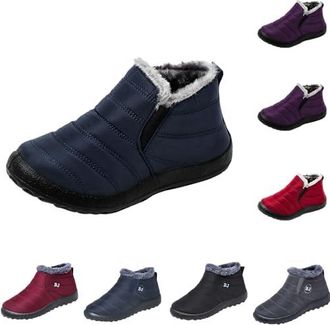 Generic Bottes dhiver pour femme - Coupe large - L&eacute;g&egrave;res et imperm&eacute;ables avec soutien de la vo&ucirc;te plantaire, semelle antid&eacute;rapante et thermique pour un confor