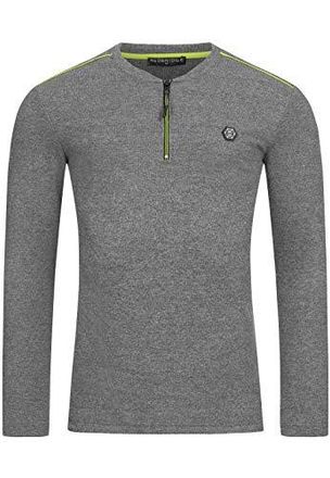 Red Bridge Pull pour Hommes Sweat-Shirt à Manches Longues Slim Fit Neon Gris XL