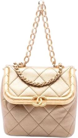 Chanel Sac bandouli&egrave;re mini doccasion - Femme - Pre-owned - Beige - Taille: ONE Size