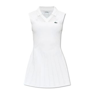Lacoste Robe avec logo - Femme - Robes - Blanc - Taille: 36/38 FR