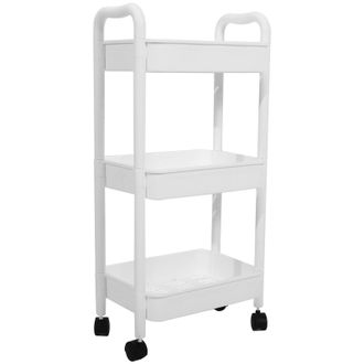 PartyKindom St&ouml;ckiger Rollwagen mit R&auml;dern Schmaler Aufbewahrungswagen f&uuml;r Badezimmer und K&uuml;che Multifunktionales Regal mit Praktischem Stauraum Flexibel und Plat