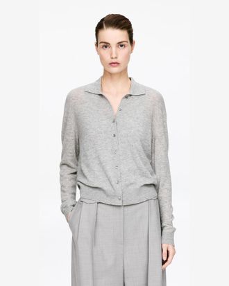 Arket Strickjacke Aus Reinem Kaschmir -Grau