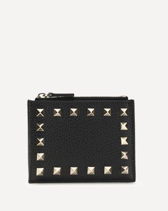 Valentino Garavani Rockstud Zip Card Holder Female UNI