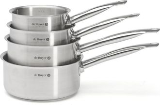 De Buyer de Buyer - Set aus 4 Stielkasserollen PRIMAPPETY aus Edelstahl - 14/ 16/ 18/ 20 cm - 3501.04, Silber