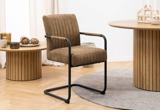 Norrwood home24 Freischwinger Brallee 2er-Set 51 x 85 x 65cm Braun