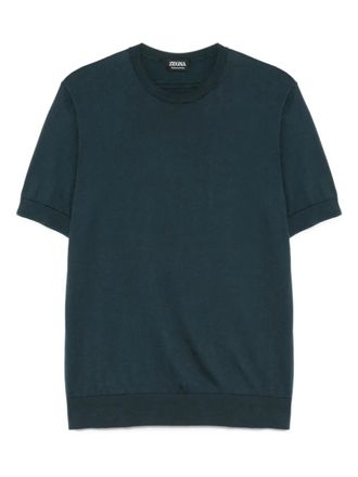 Ermenegildo Zegna t-shirt en coton - Bleu