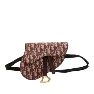 Dior Pre-owned Toile sacs-dior - Femme - Pre-owned - Rouge - Taille: ONE Size
