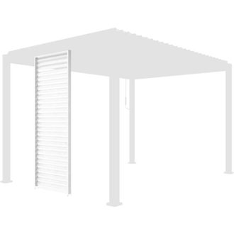 Sweeek Persienne 100cm pour pergola bioclimatique Triomphe. c&ocirc;t&eacute; 3m. panneau brise vue. aluminium. blanc