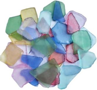 Colcolo Remplissage de Vase en Verre de mer et Ornement daquarium, Bricolage, 500 g de Verre concass&eacute; pour Pierre de Couleur Teinte, Mariage sur la Plage, 2cm