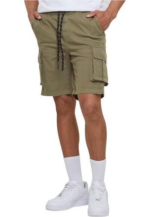 Urban Classics Drawstring Cargo Shorts, Shorts Homme, Olive, M