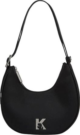 Karl Lagerfeld Femme, Sacs, Noir, Taille: ONE Size K Logo Halfmoon Bag