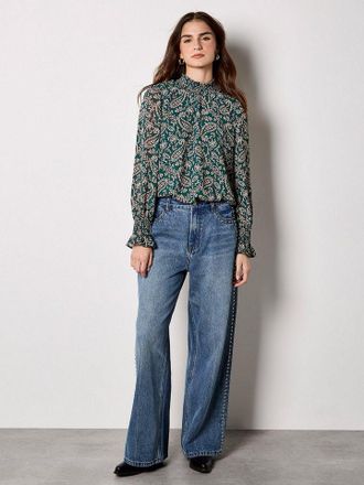 Apricot Chiffonbluse