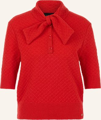 Marc Cain Strickshirt Mit Schluppe rot