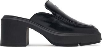 Calvin Klein Pantoletten Block Heel Mule Lth Hdw HW0HW03175 Schwarz