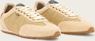 AllSaints Liam - Low-Top-Sneaker in Wollwei&szlig;/Sand