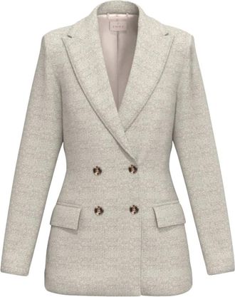 Emme Di Marella Emme DI Marella - Veste Materia &agrave; double boutonnage - Femme - Vestes - Beige - Taille: 42 FR