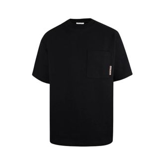 Acne Studios Kurz&auml;rmeliges Sweatshirt - - Tops - Herren - Schwarzk - 2XS
