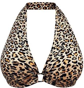 Generic CHJAN Soutien-gorge de sport dos nu &agrave; lacets pour femme Motif l&eacute;opard, l&eacute;opard, XL